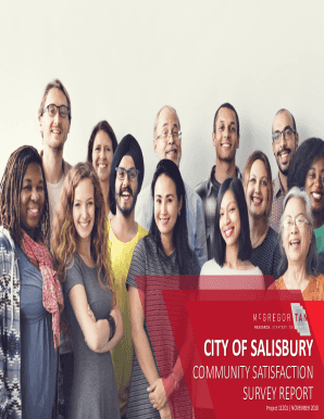 Fillable Online CITY OF SALISBURY Community PerceptionsSurvey Report ...