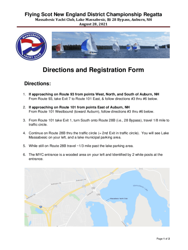 Fillable Online Flying Scot New England District Championship Regatta ...