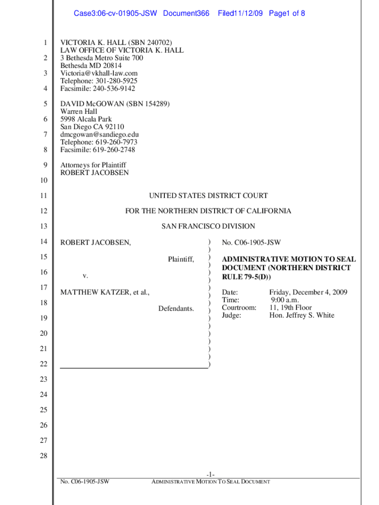 Fillable Online Hall Opposition Declaration Exhibit F Fax Email Print ...