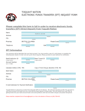 Fillable Online TN Citizen EFT Request Form (1) Fax Email Print - pdfFiller