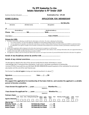 Fillable Online Nomination-Application-Form-2023. ... Fax Email Print ...