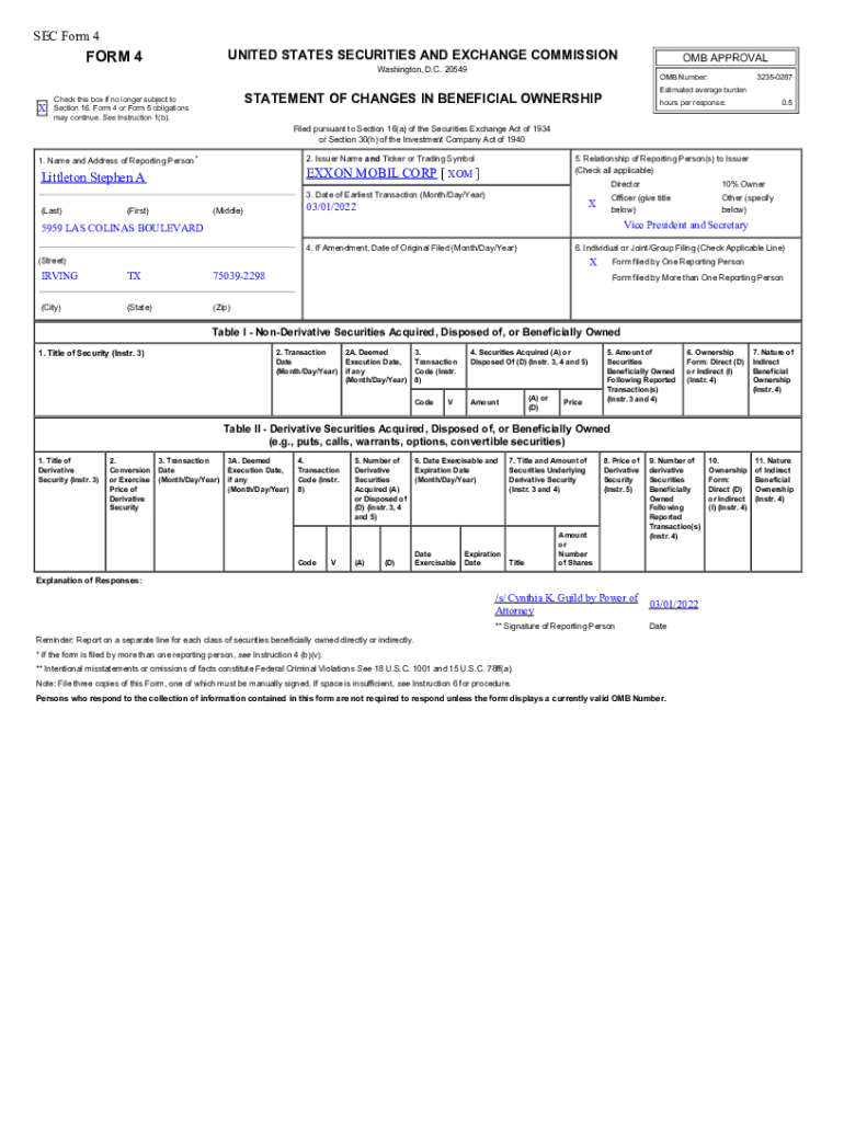Fillable Online Form 4 for Hays Joseph Christopher filed 03/03/2023 Fax ...