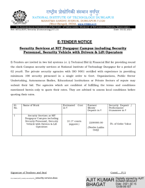 Fillable Online NIT Durgapur: Cutoff 2024, Admission, Placements ...