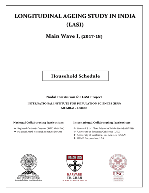 Fillable Online LONGITUDINAL AGEING STUDY IN INDIA (LASI) Fax Email ...