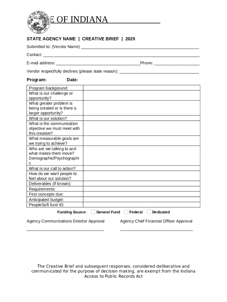 Supplier Resource Center - IDOA: Procurement Doc Template | pdfFiller