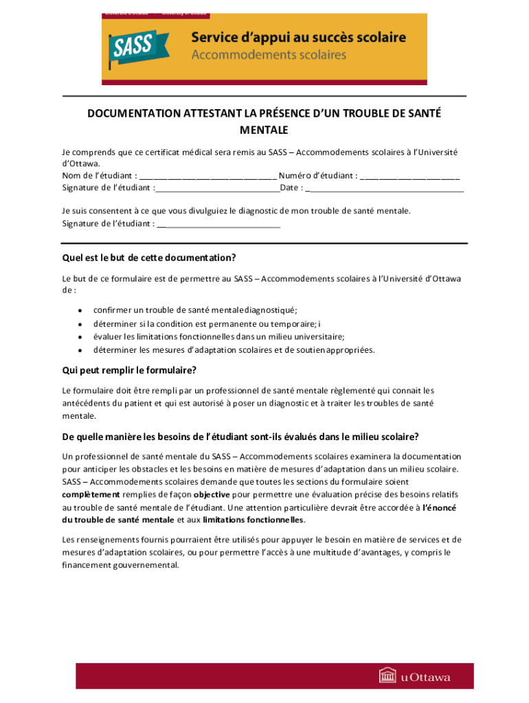 Remplissable En Ligne sass uottawa Service d'appui au succs scolaire ...