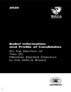 Fillable Online Ballot Information and Profile of Candidates for the ...