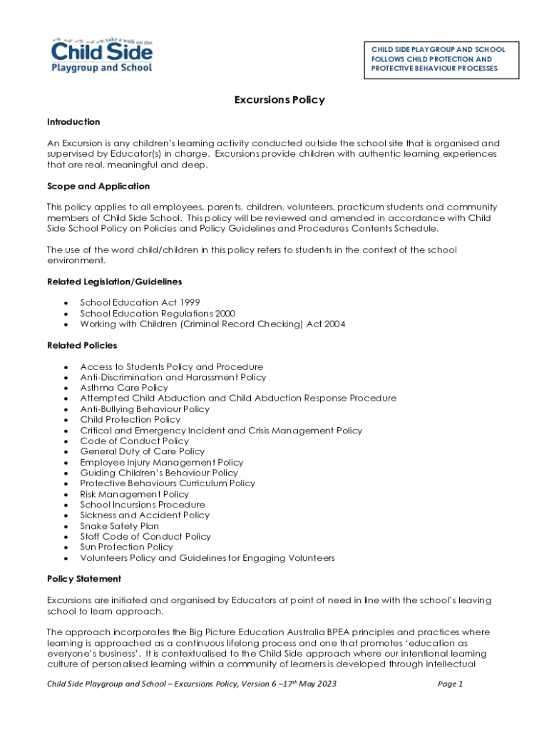 Fillable Online Guiding Children's Behaviour Policy - Child Side School ...