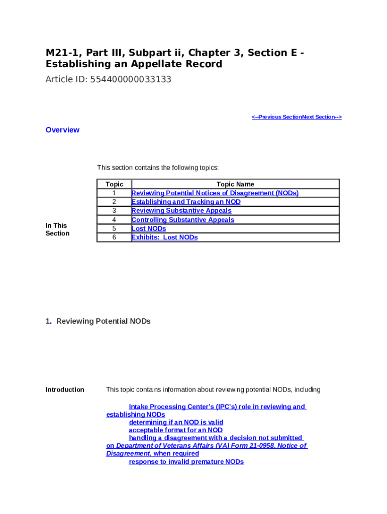 Part I, Chapter 5, Section D. Statement of the Case (SOC) ... Doc Template | pdfFiller