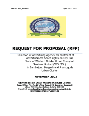 Fillable Online Request for Proposal for the Allotment of Advertising ...