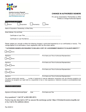 Fillable Online How to Change Signers on a Nonprofit Organization ... Fax Email Print - pdfFiller