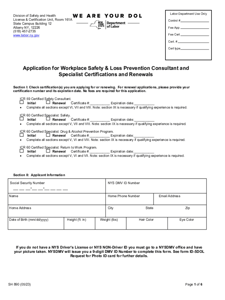 Fillable Online Workplace Safety and Loss Prevention Consultant ...