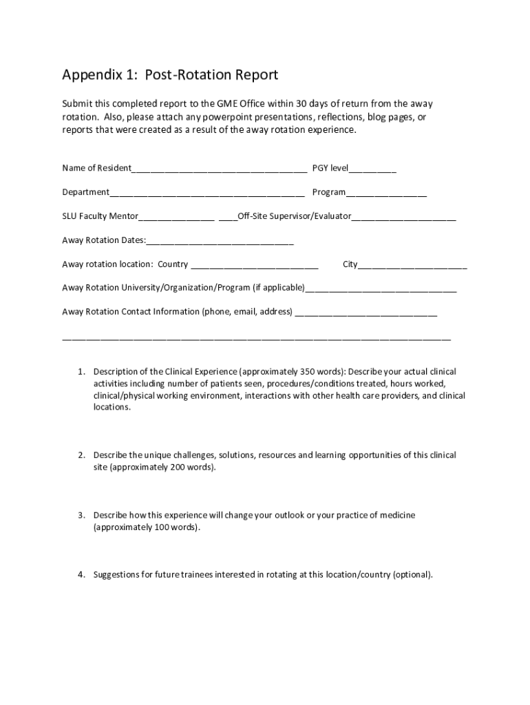 Fillable Online Program for Away Rotation (PAR) Description Fax Email ...