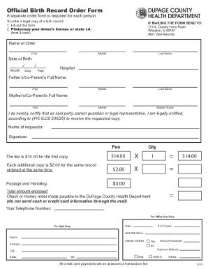 Fillable Online 2020 Birth Certificate ordering form 8.5 x 11 Fax Email ...