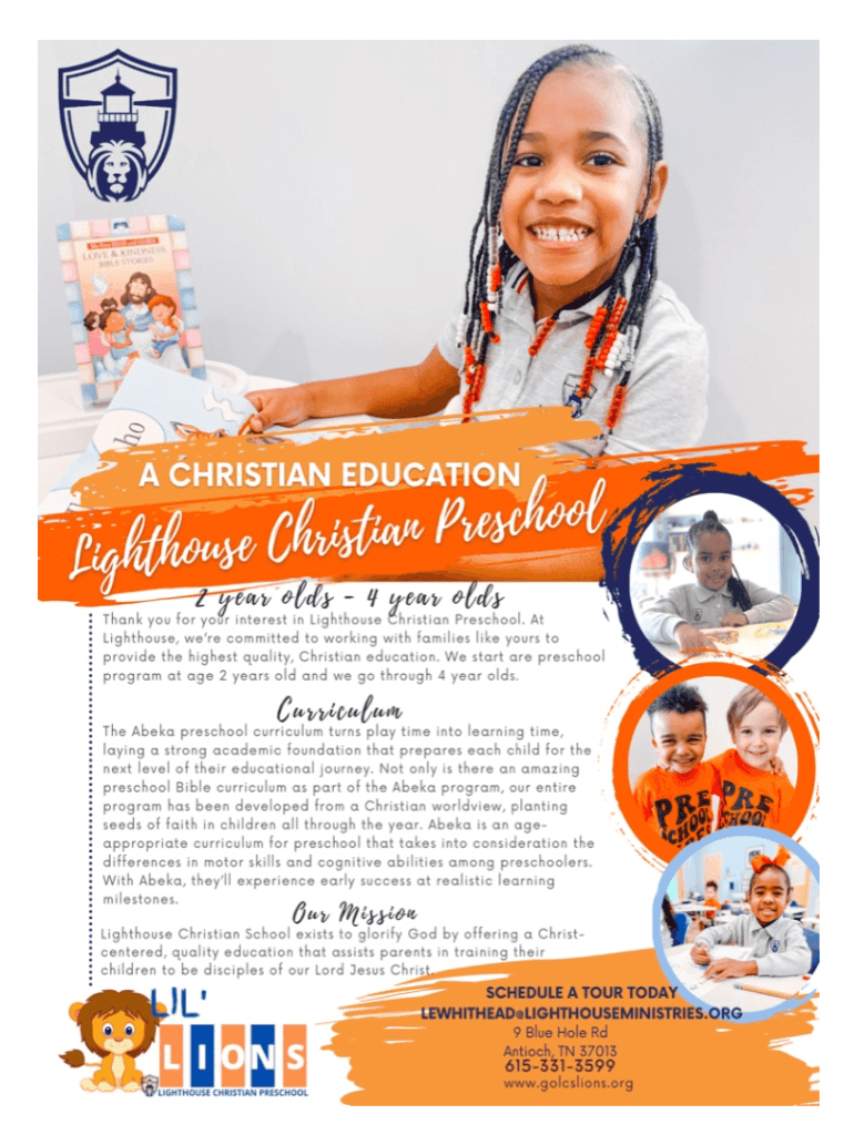 Fillable Online Lighthouse Christian School - Overview, News ...