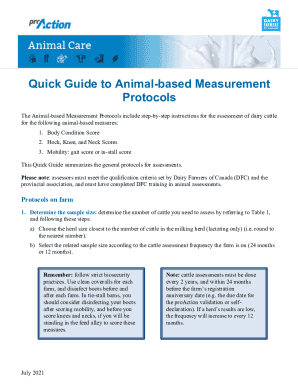 Fillable Online Quick Guide to Animal-based Measures Protocol-Jul1621 ...