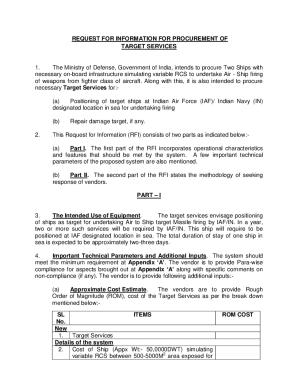 Fillable Online indianairforce nic request for information for ...