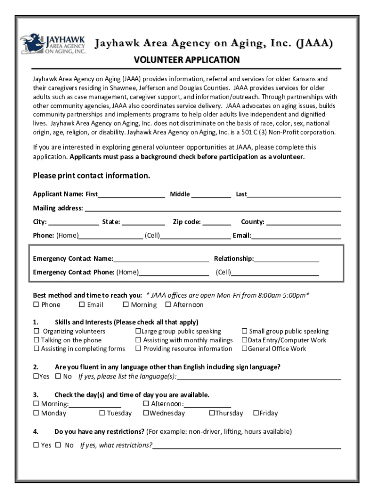 Fillable Online Senior Health Insurance Counseling for Kansas (SHICK ...