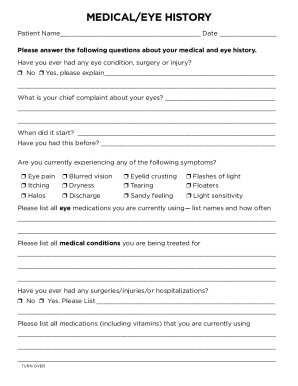 Fillable Online How to take a complete eye history - PMC Fax Email ...