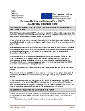 Fillable Online Claims Form Guidance. Claims Form Guidance Fax Email ...