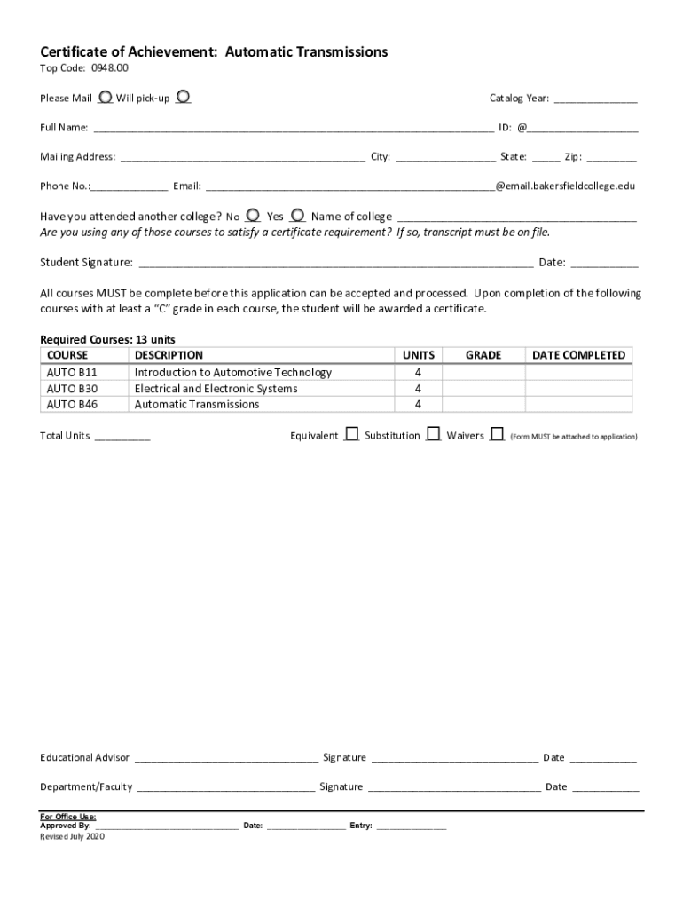 Fillable Online Basic Office Skills Certificate of Completion Fax Email ...