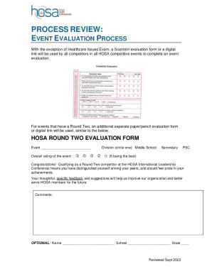 Fillable Online process review: event evaluation process Fax Email ...