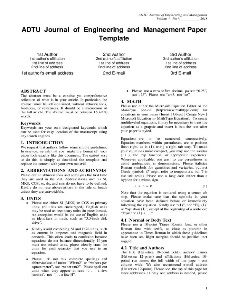 Fillable Online Journal of Management in Engineering Template Fax Email ...