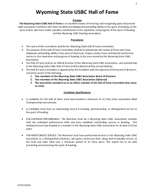 Fillable Online Wyoming State USBC Hall of Fame - bowlwyo.com Fax Email ...