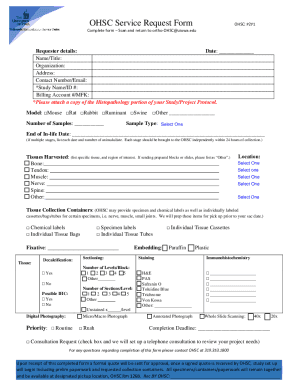 Fillable Online medicine uiowa OHSC Service Request Form Fax Email ...