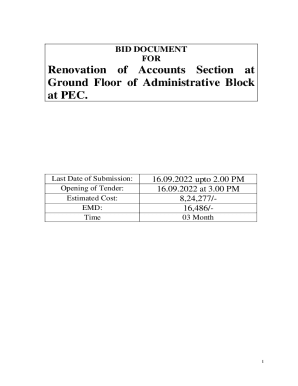 Fillable Online pec ac Renovation of Accounts Section at Ground Floor ...