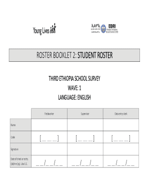 Fillable Online ROSTER BOOKLET 2: STUDENT ROSTER Fax Email Print ...
