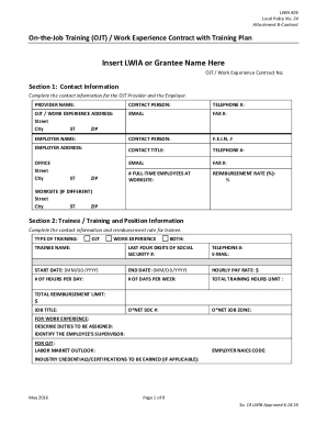 Fillable Online WIOA Resources LWIA Service Integration Action Plans Fax Email Print - pdfFiller