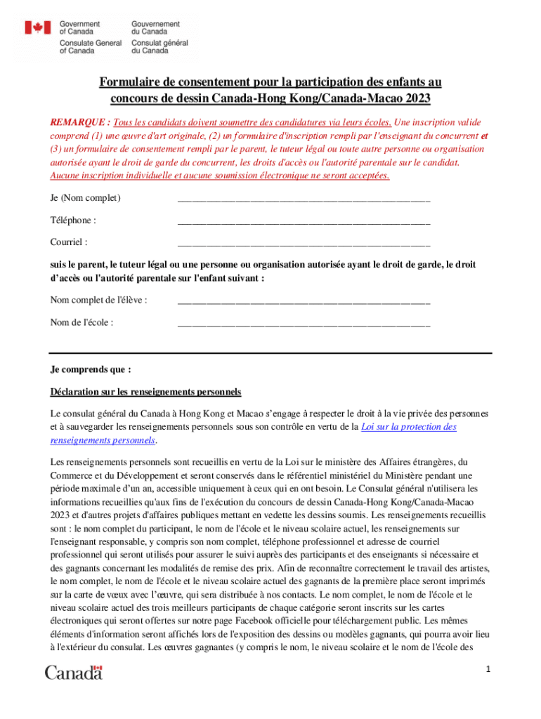 Remplissable En Ligne Formulaire de consentement pour la participation ...