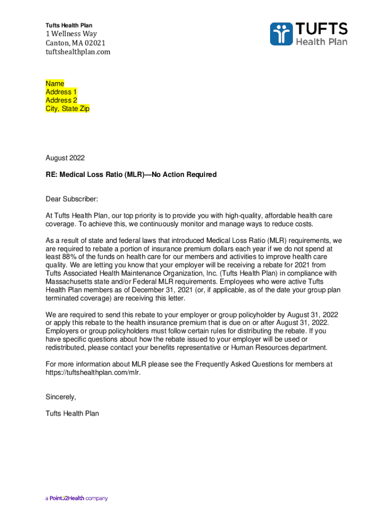 Fillable Online What's a Medical Loss Ratio (MLR) Fax Email Print - pdfFiller