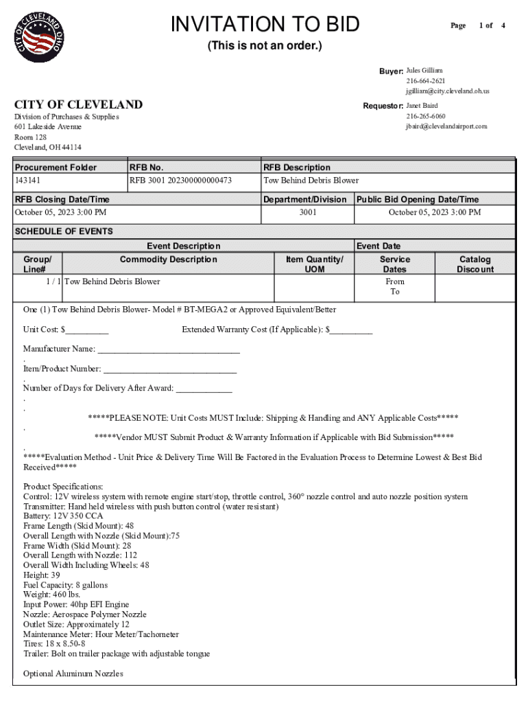 Fillable Online Tow Behind Debris Blower Fax Email Print - pdfFiller