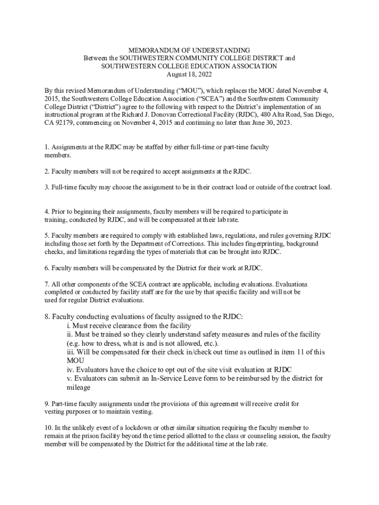 Fillable Online SCEA MOU - Updated RJD MOU - Final 08.18.22 - signed.pdf Fax Email Print - pdfFiller