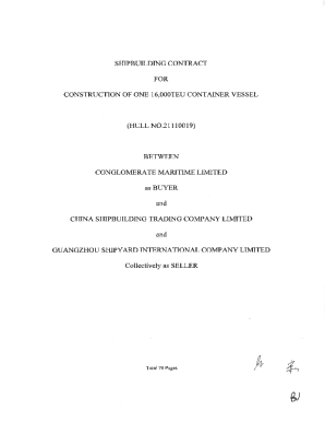 Fillable Online shipbuilding contract for construction of one multi ...