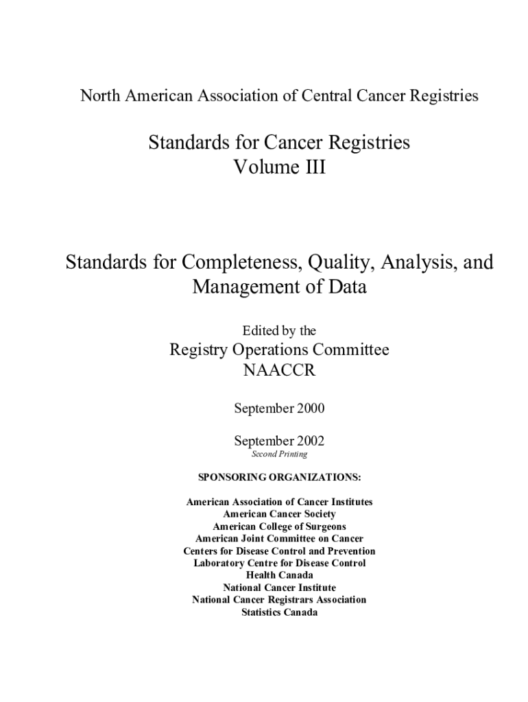 Fillable Online Standards for Completeness, Quality, Analysis, and ... Fax Email Print - pdfFiller