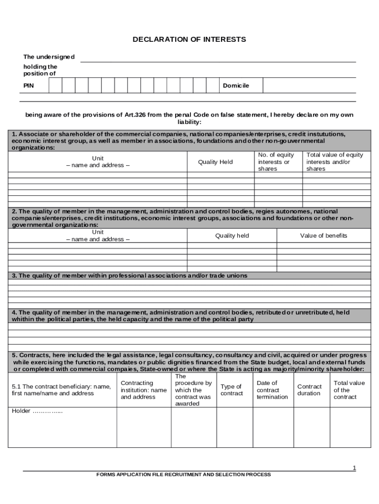 ANNEX II Notice for recruitment and selection of the ... Doc Template ...