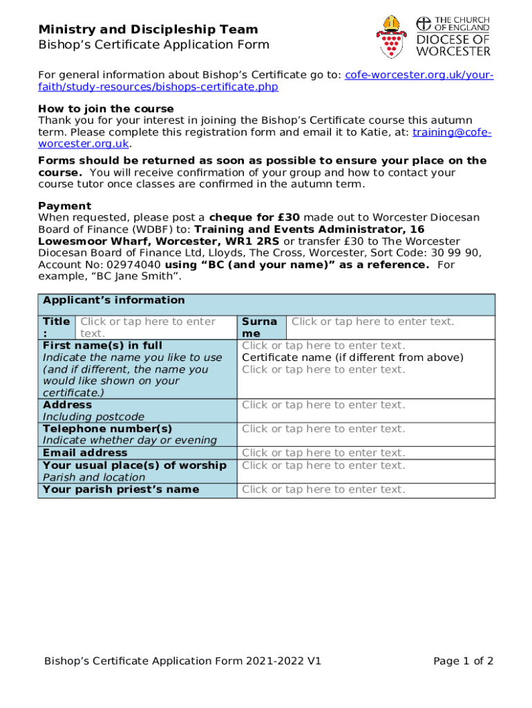 Bishop Certificate - Fill Online, Printable, , Blank Doc Template ...
