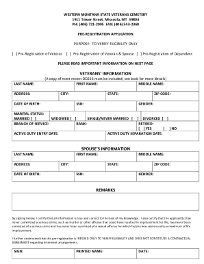 Fillable Online dma mt Western Montana State Veterans Cemetery / +1 406 ...