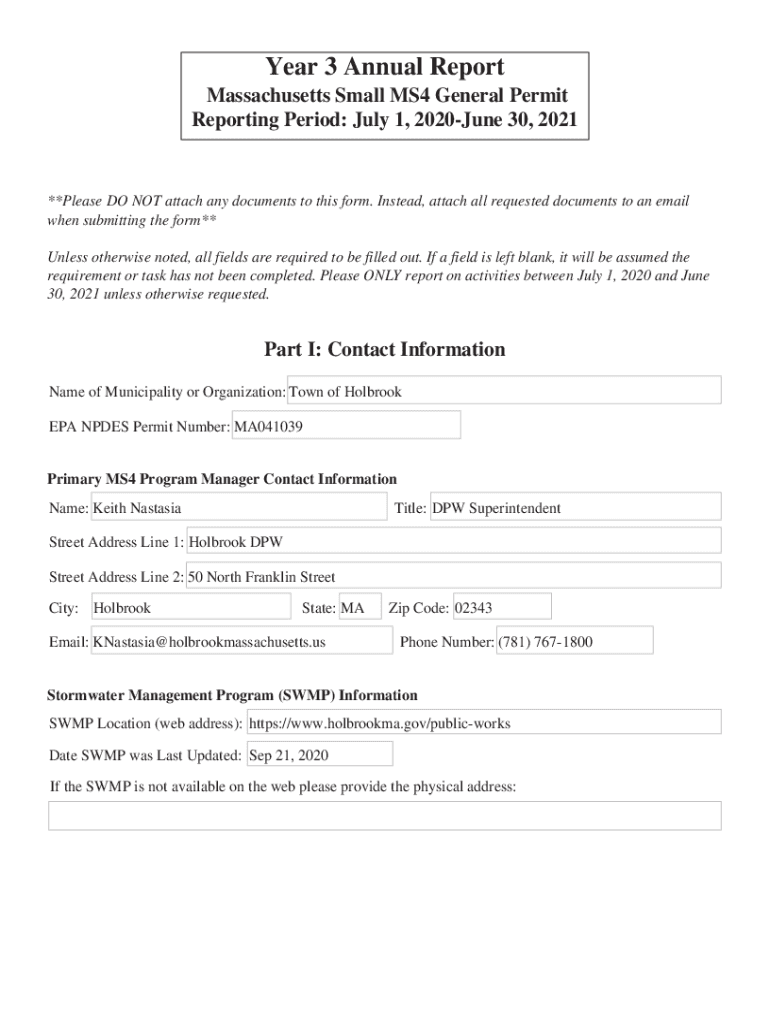 Fillable Online NPDES Stormwater Permit Program in New England Fax ...
