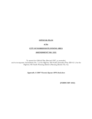 Fillable Online 13 Amendments No. 6 and 229 to the Official Plan of the ...