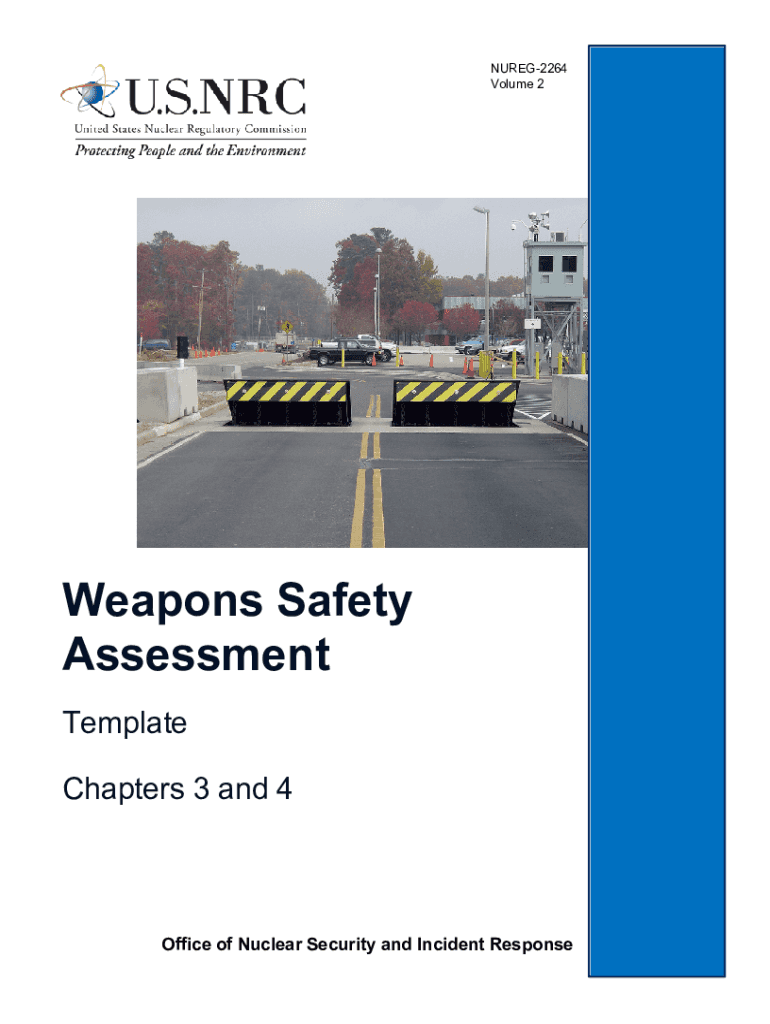 Fillable Online NUREG-2264, Volume 2, "Weapons Safety Assessment ...