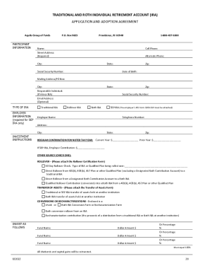 Fillable Online Voya Funds Individual Retirement Account (IRA) Fax ...
