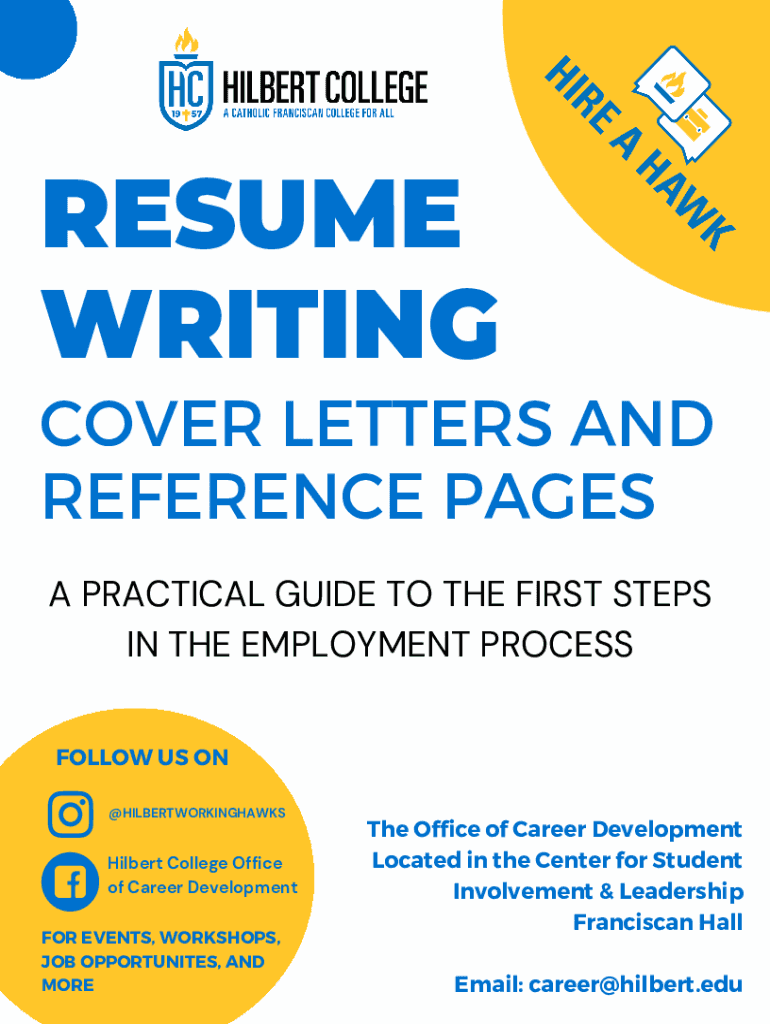 Fillable Online Resume, Cover Letter & CV Guides - Career Services Fax ...