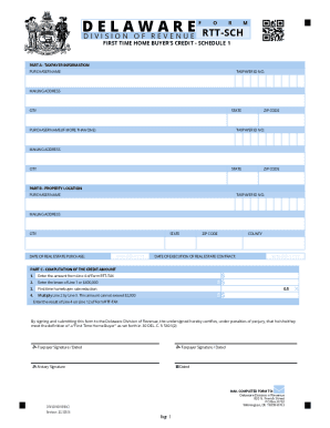 Fillable Online First-Time Home Buyer Tax Credit FAQs - Division of ...