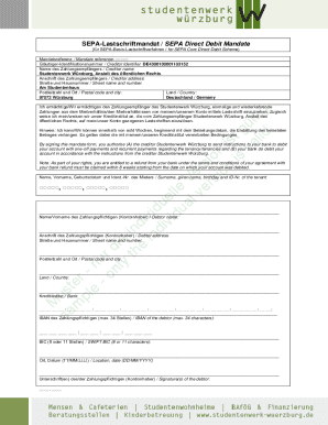 Ausfüllbar Online SEPA Direct Debit Core rulebook and implementation ...
