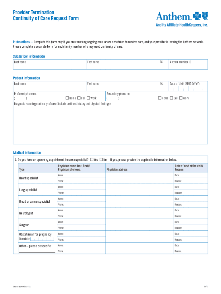 Fillable Online Continuity of care and the patient experience Fax Email ...