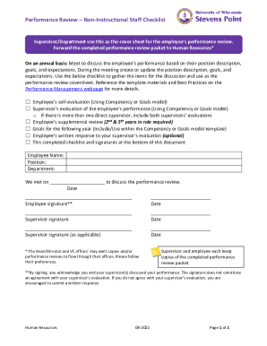 Fillable Online Performance Review Template & Examples (2023) Fax Email ...